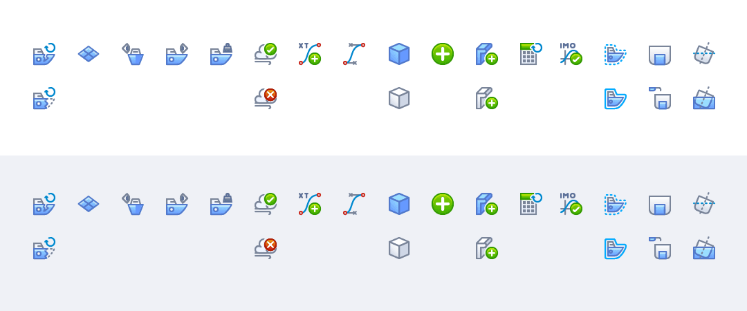 Icons for Marine Cad Software - Creative Freedom Icon Designers